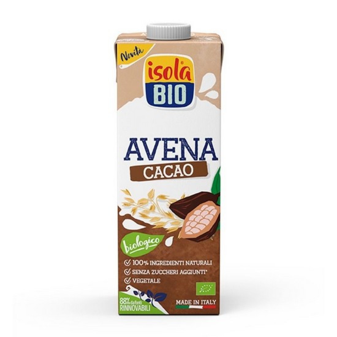 Comprar Bebida Vegetal de Avena y Cacao Bio 6x1L Isola Bio ️ ¡Hazme casito!